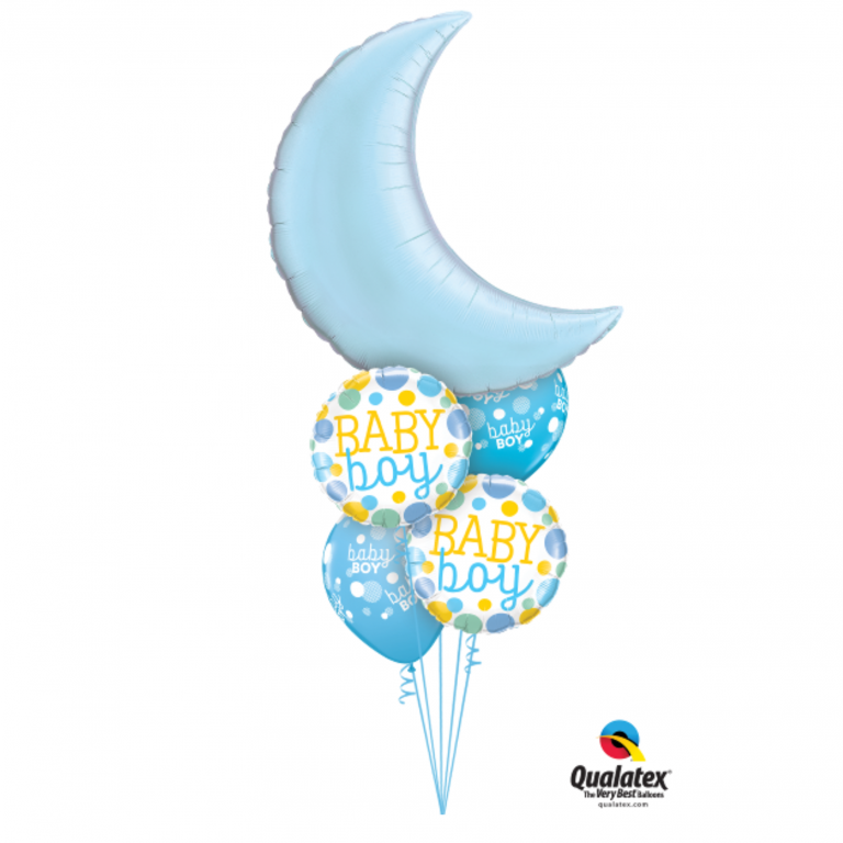 Baby Blue Moon Balloon Bouquet